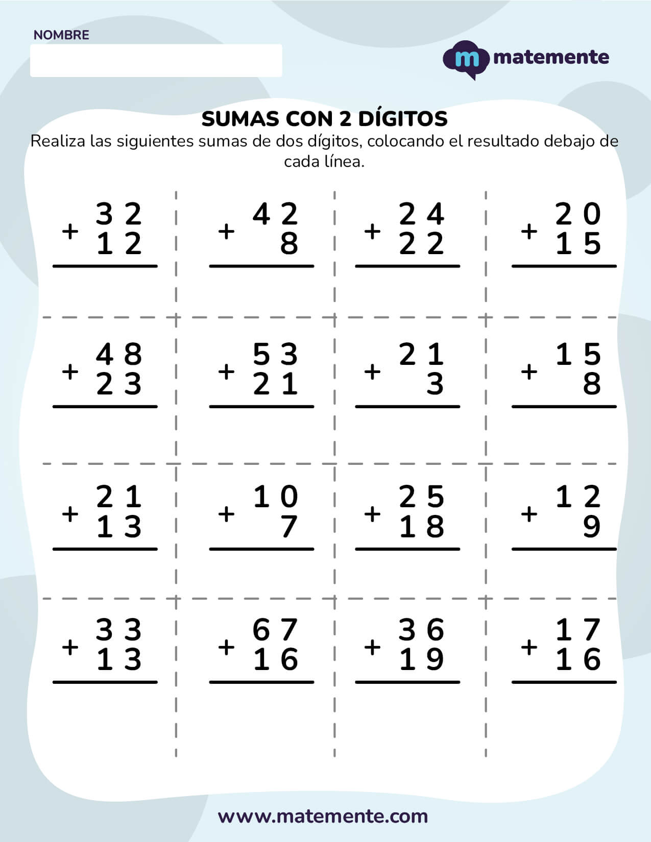 Plantillas Sumas Y Restas