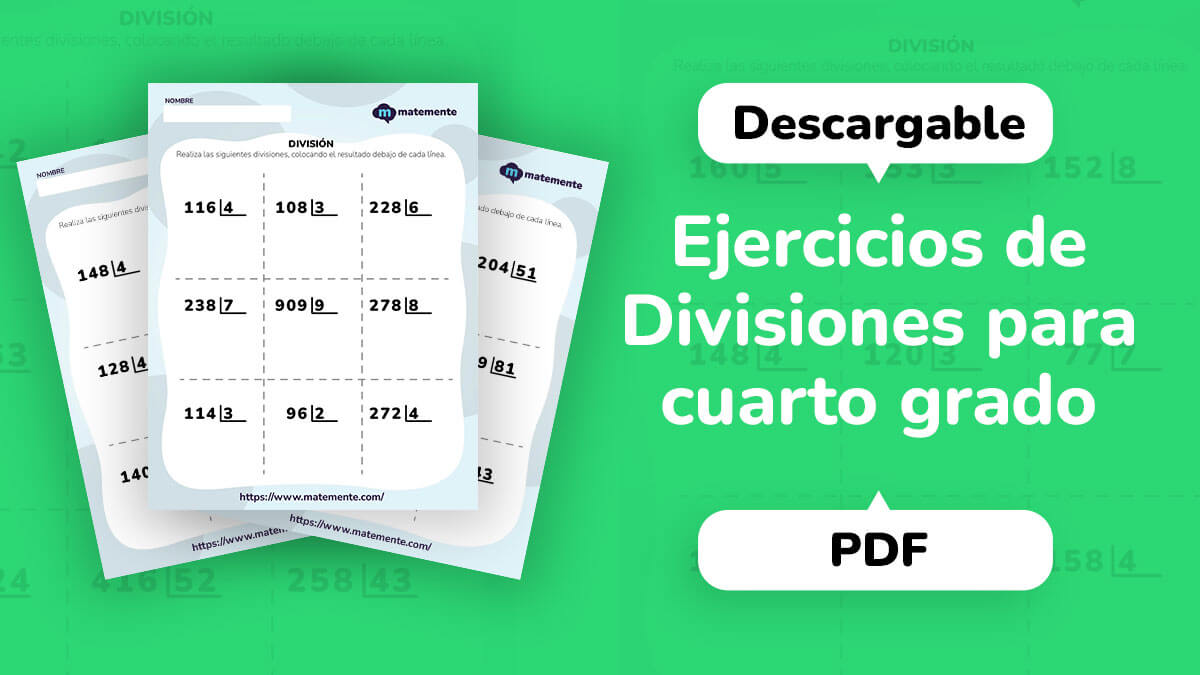 +90 Ejercicios de divisiones para cuarto grado ¡Imprimir!