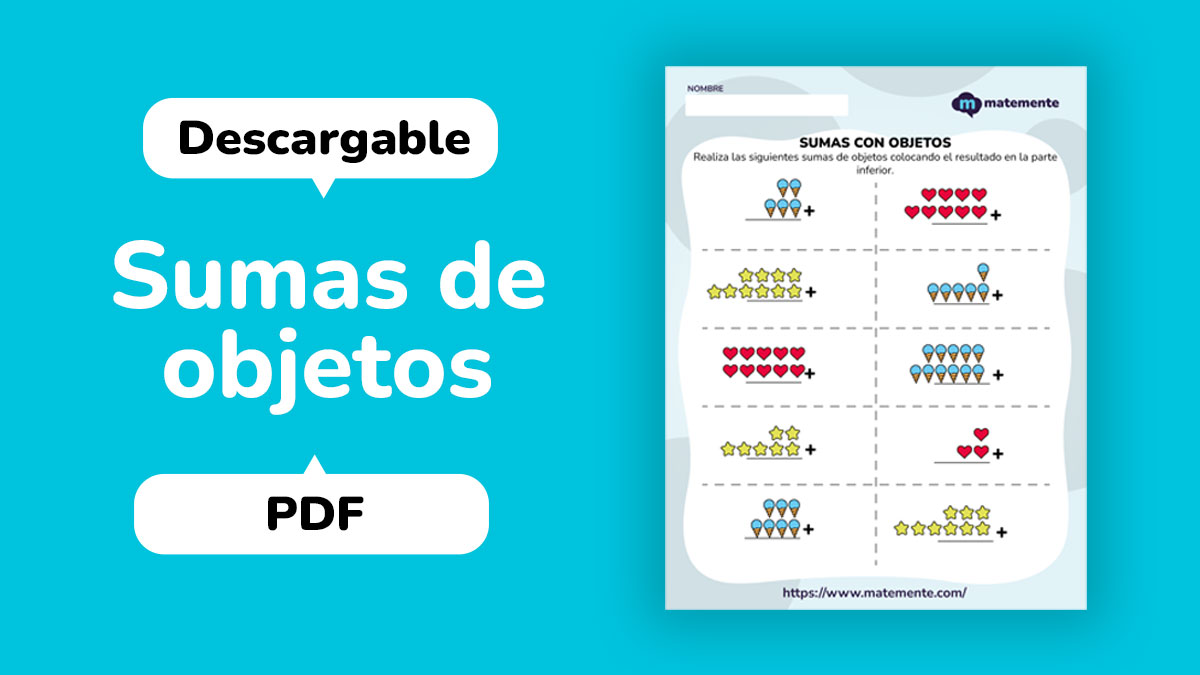 Ejercicios de suma de objetos para niños ¡Primer Grado!