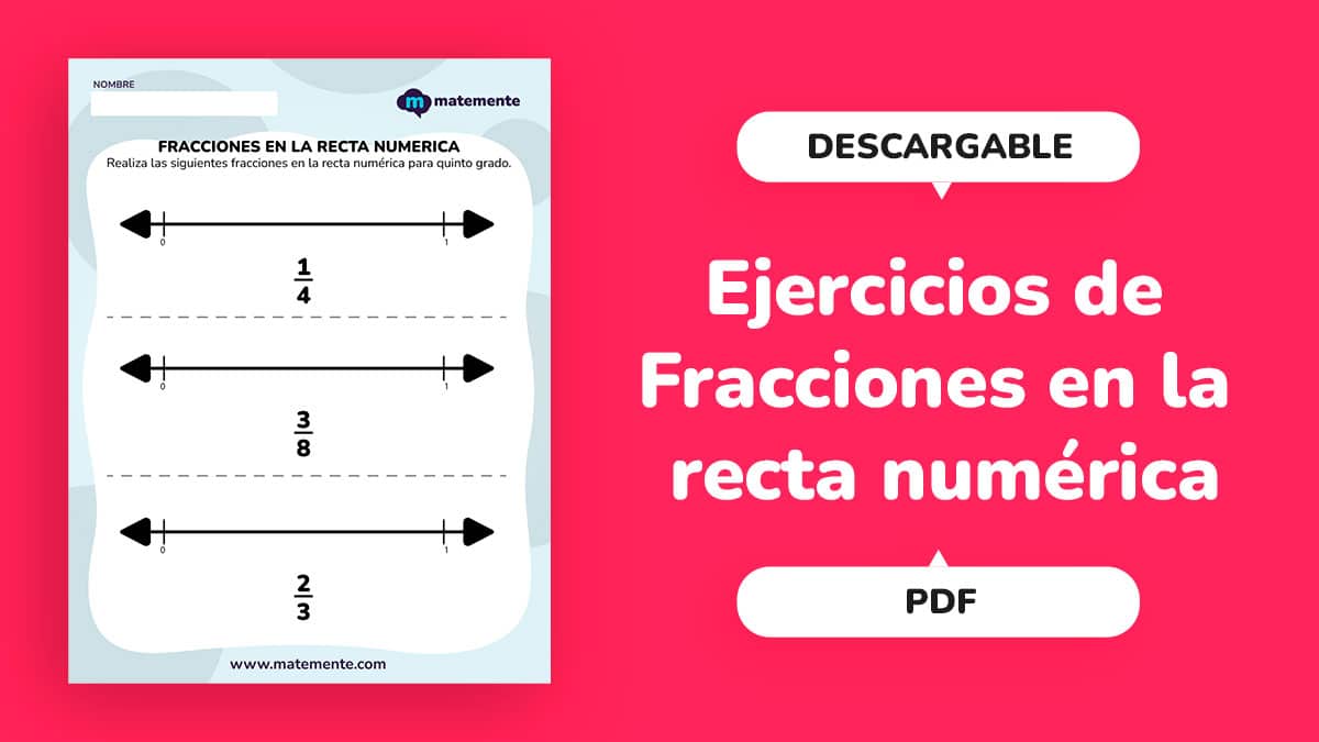 +9 Ejercicios de Fracciones en la recta numérica PDF